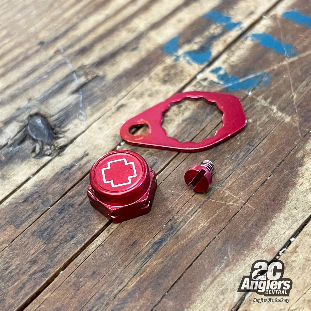 Handle Lock Nut Set (USED, M8L, red) – Anglers Central