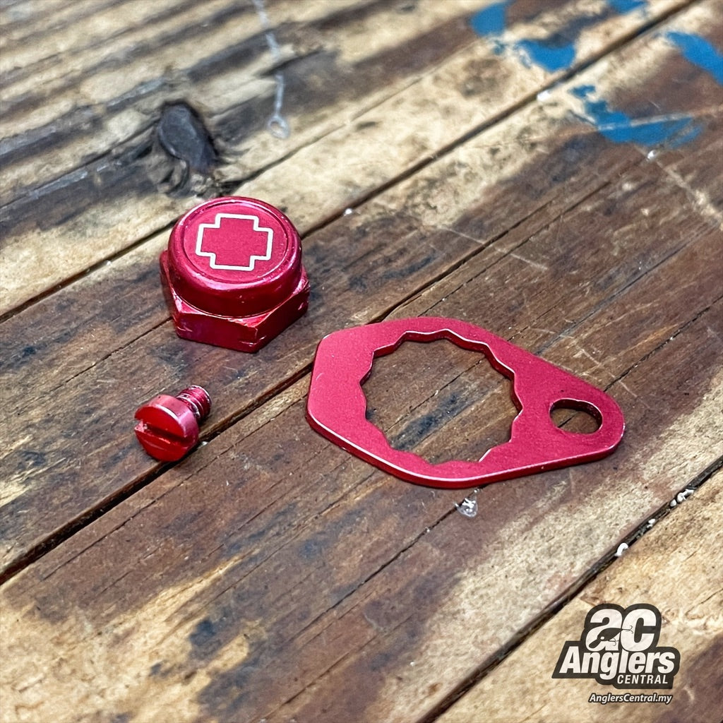 Handle Lock Nut Set (USED, M8L, red) – Anglers Central
