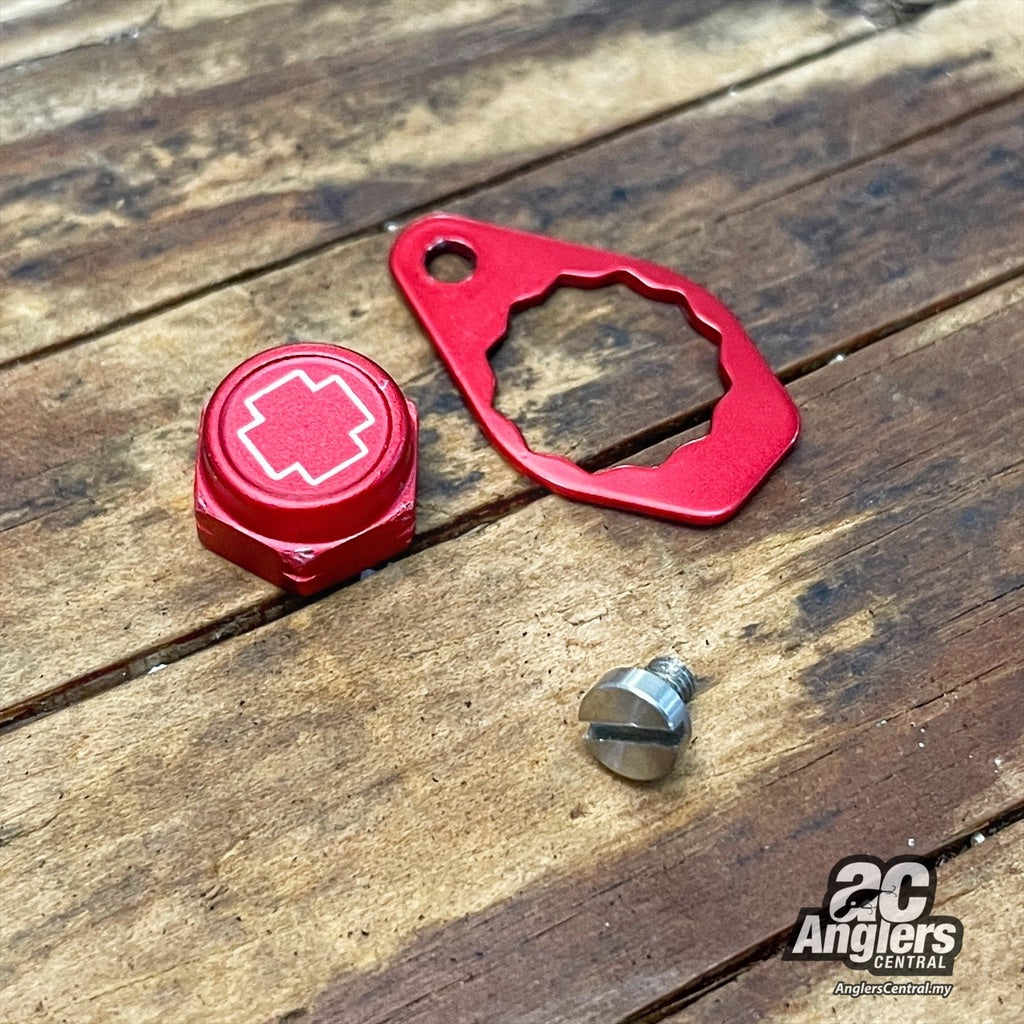 Handle Lock Nut Set (USED, M7L, red) – Anglers Central